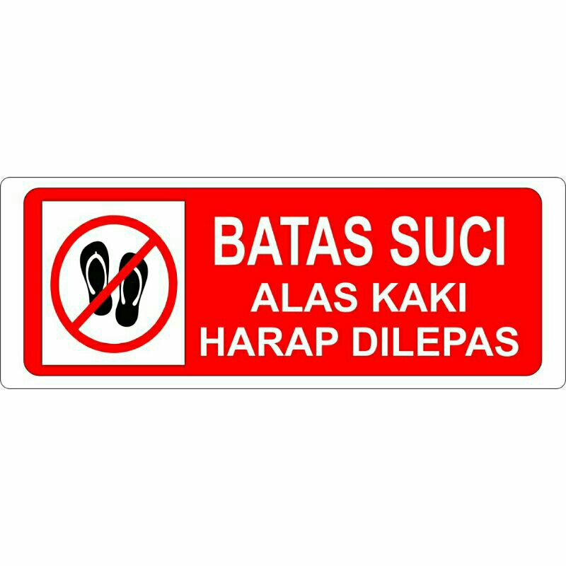 Jual akrilik batas suci alas kaki harap dilepas / stiker | Shopee Indonesia