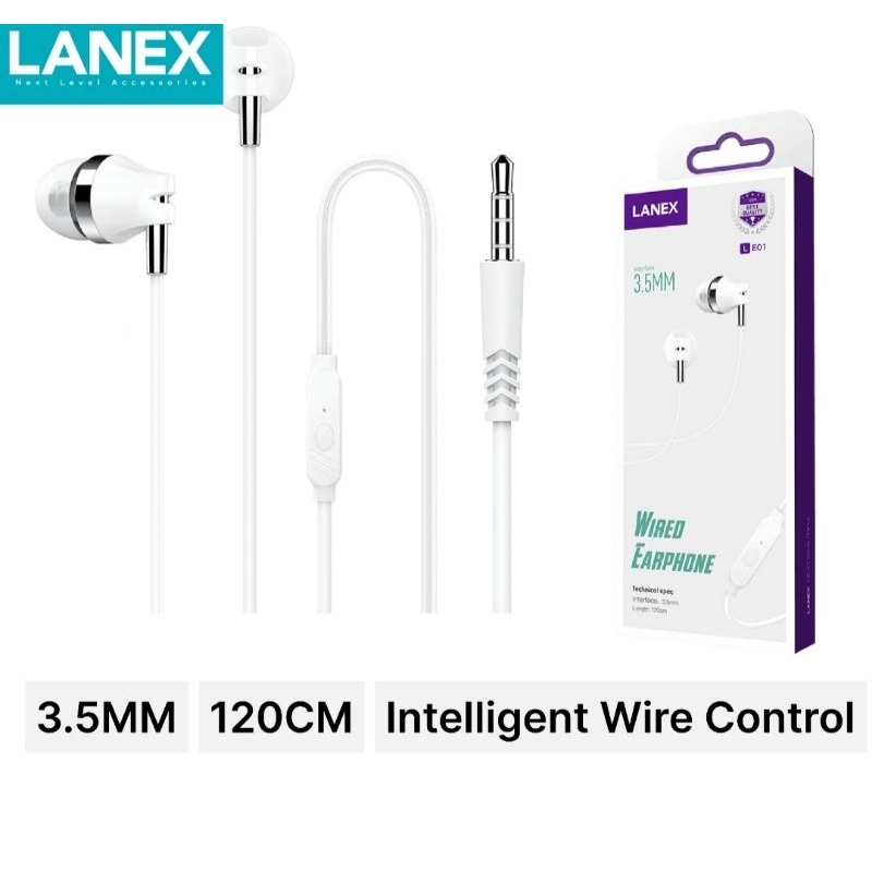 Jual lanex original headset wired earphone | Shopee Indonesia