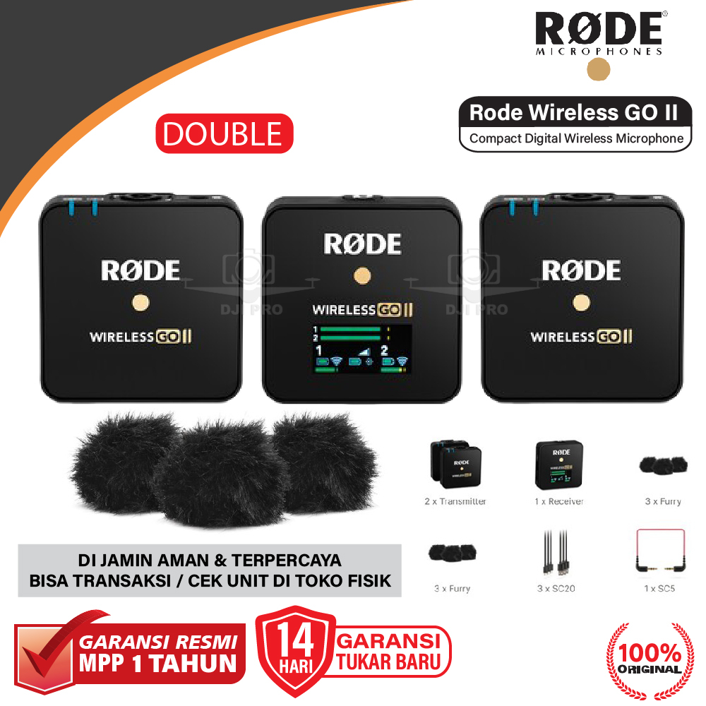 Jual Rode Wireless GO II 2-Person Compact Digital Wireless Microphone ...