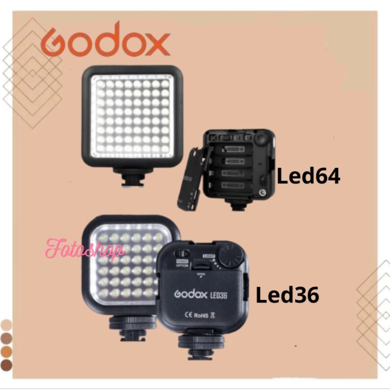 Jual LAMPU LED GODOX LED64 & LED36 VIDEO CONTINUOUS FOR KAMERA | Shopee ...