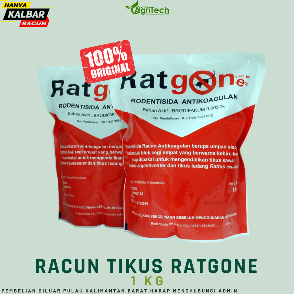 Jual RACUN TIKUS RATGONE 0,005 BB ISI 1 KG RODENTISIDA PERMEN TIKUS ...