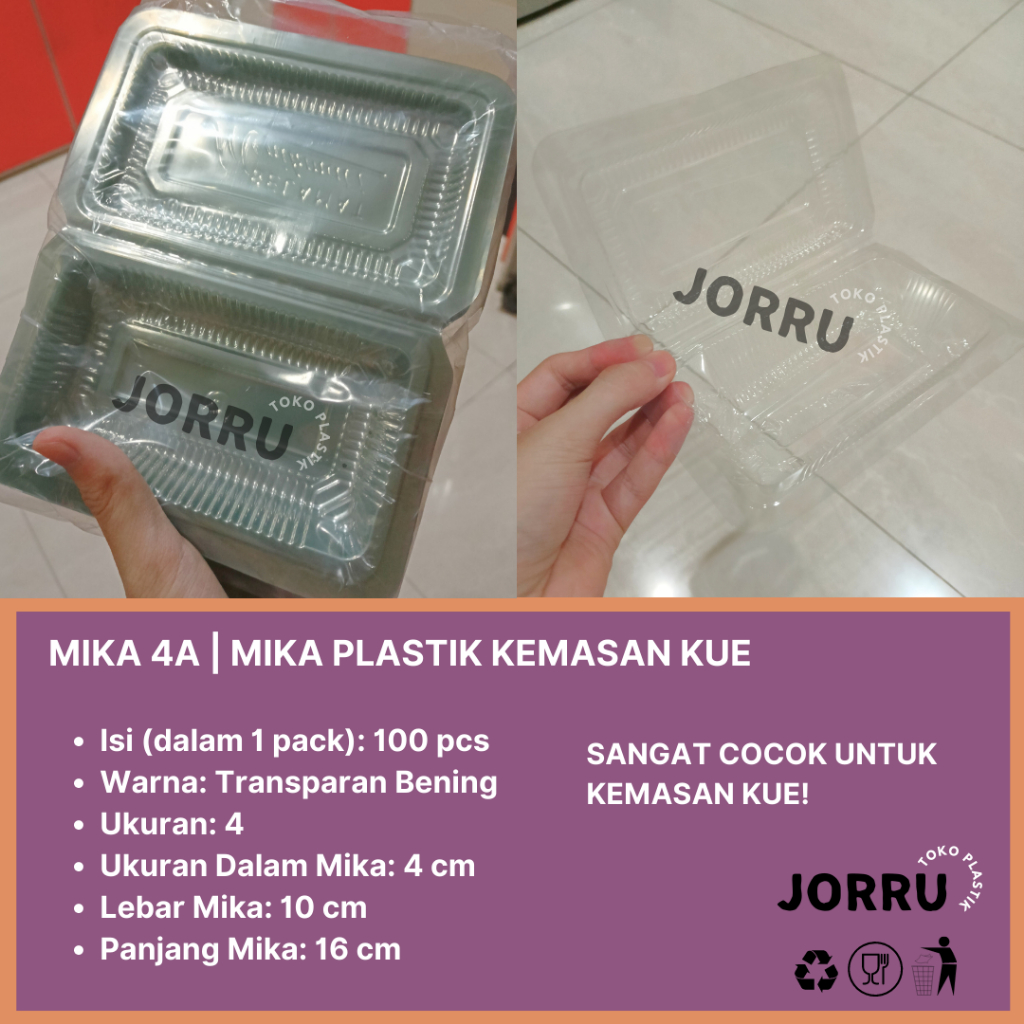 Jual MIKA 4A | MIKA PLASTIK KEMASAN KUE DAN MAKANAN - ISI 100 PCS ...