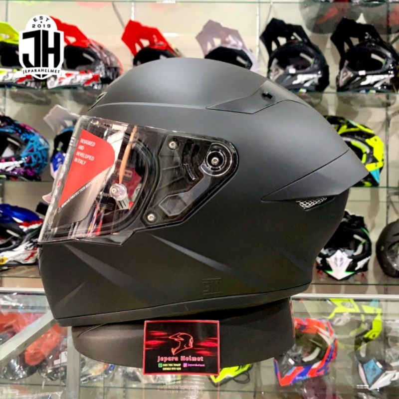 Jual Helm KYT TT Course Fullface Solid Polos Matt Black Hitam Doff Original | KYT TTC Fullface ...