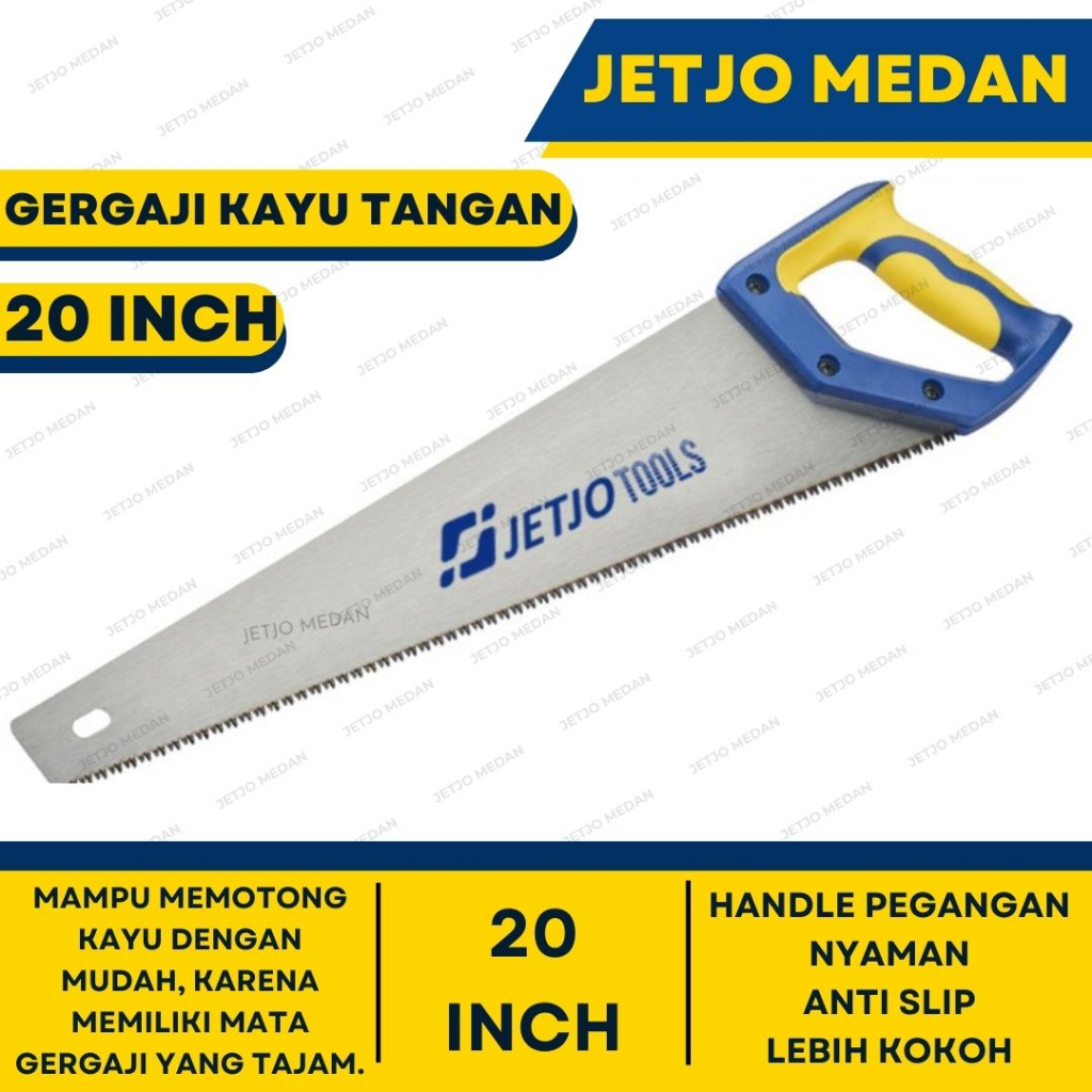 Jual Jetjo - Gergaji Kayu 20" inch (50 cm) 3 mata pisau Gergaji Tangan ...
