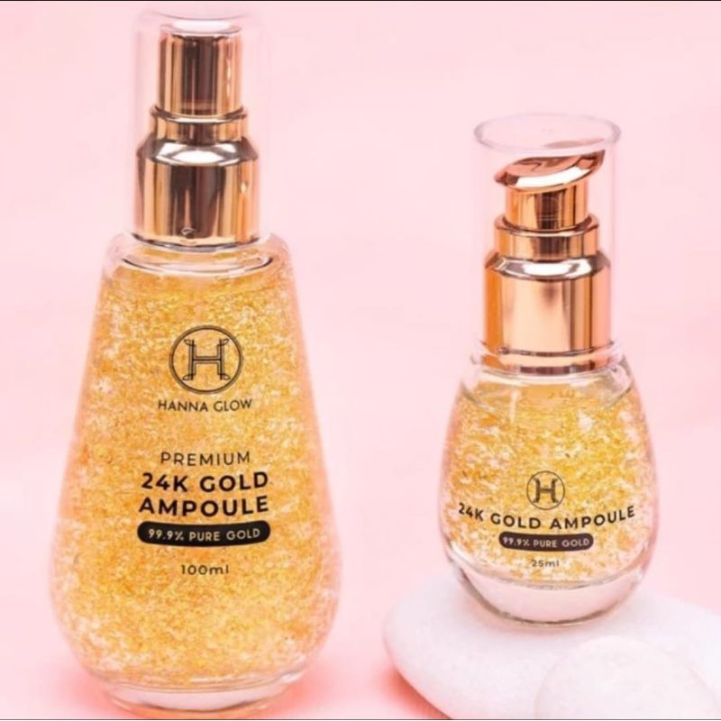 Jual HANNA GLOW SERUM 24K GOLD AMPOULE-25ML-100ML | Shopee Indonesia