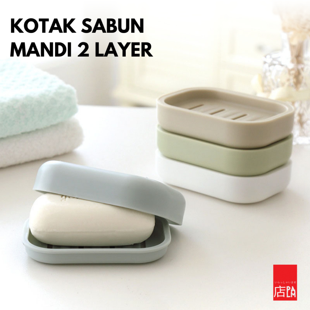 Jual Kotak Sabun Mandi 2 Lapis Container Soap Drain Box | Shopee Indonesia
