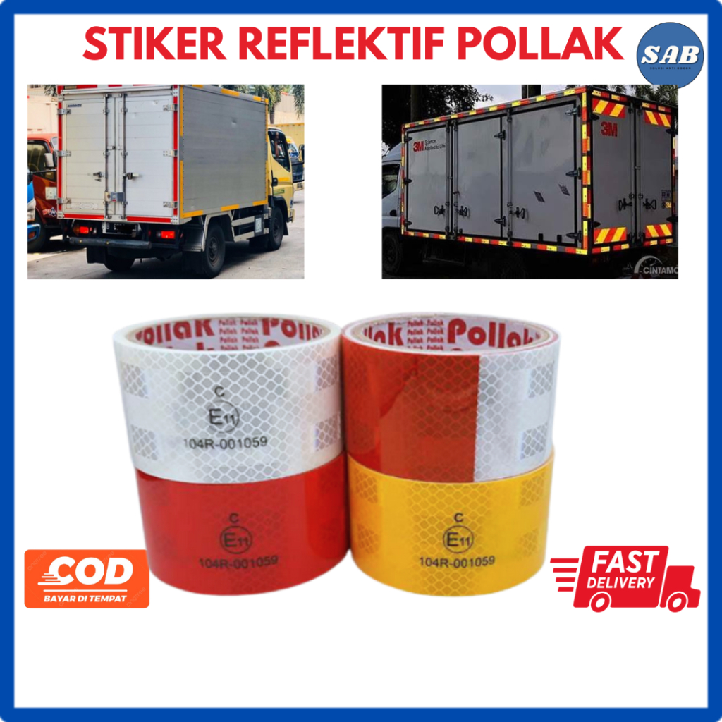 Jual Stiker KIR Reflector SCOTCHLITE Reflective Sticker Paling Terang ...