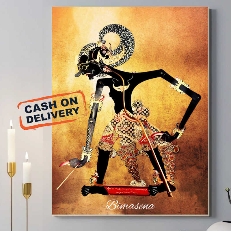 Jual Poster Wayang Kulit Bimasena Untuk Hiasan Dinding Atau Wall Dekor ...