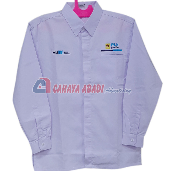 Jual Kemeja BUMN PLN Icon Plus Seragam BUMN PLN Icon Plus Putih ...