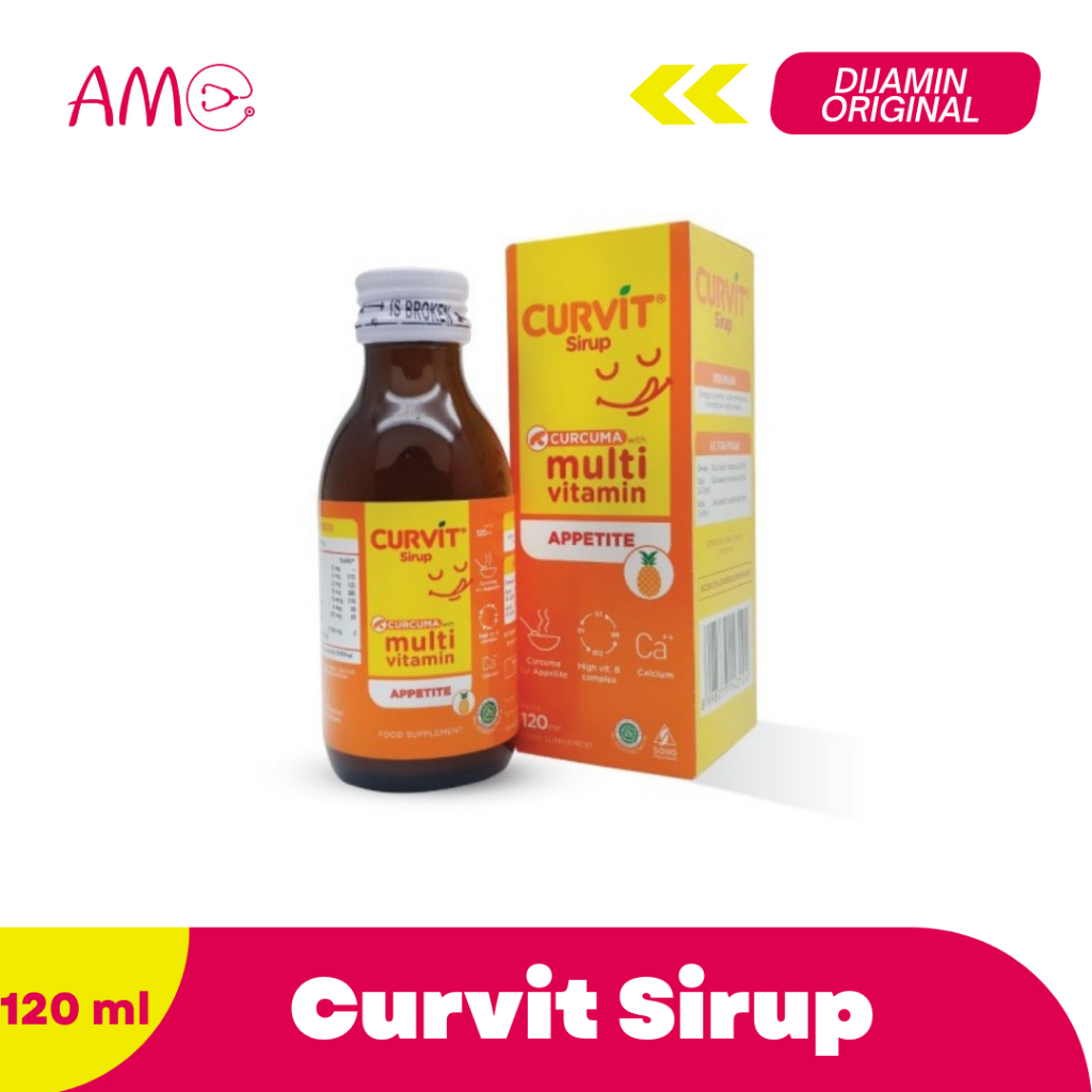 Jual Curvit Syrup 120ml & 60ml- multivitamin anak rasa jeruk | Shopee ...