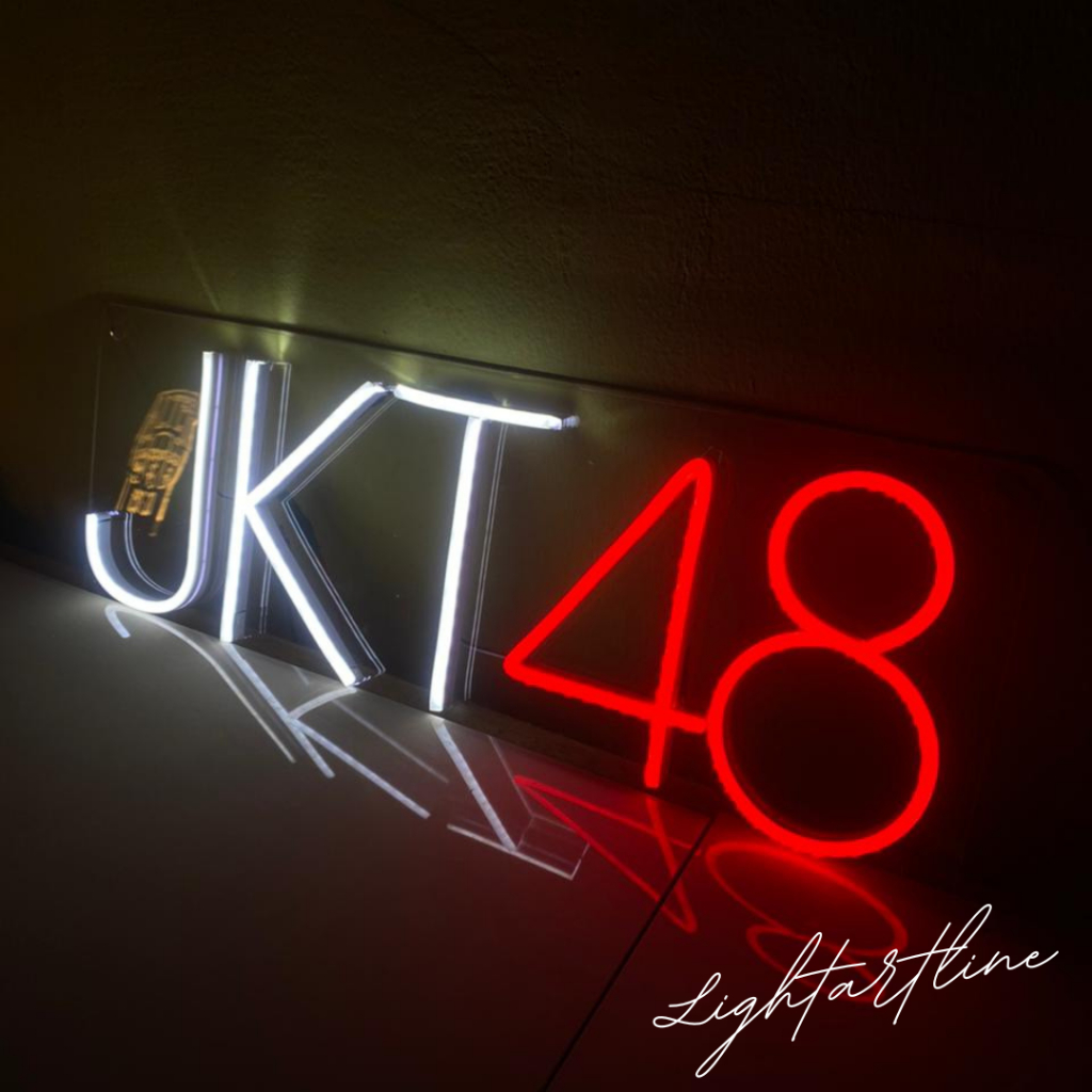 Jual Neon Flex JKT 48 - lampu JKT 48 - Neon Sign dengan Logo JKT 48 ...
