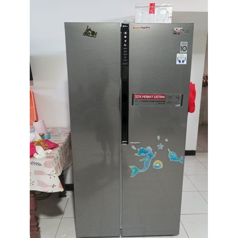 Jual Kulkas LG Side By Side Inverter GC-B247KQDV | Shopee Indonesia