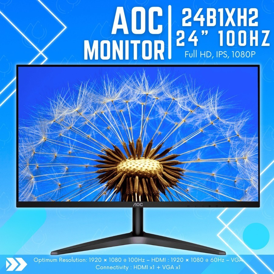 Jual MONITOR AOC 24B1XH2 23.8" IPS FHD 100Hz 4Ms ULTRA SLIM VESA VGA ...