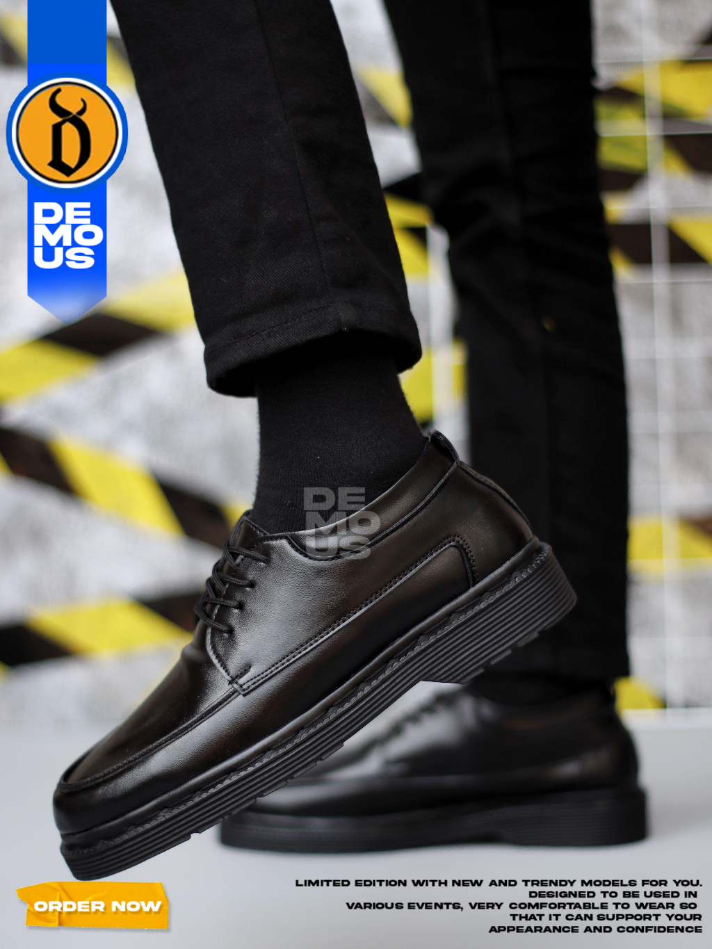 Jual Sepatu Docmart Low Boots Formal Pantofel Kerja Casual Hitam Pria ...