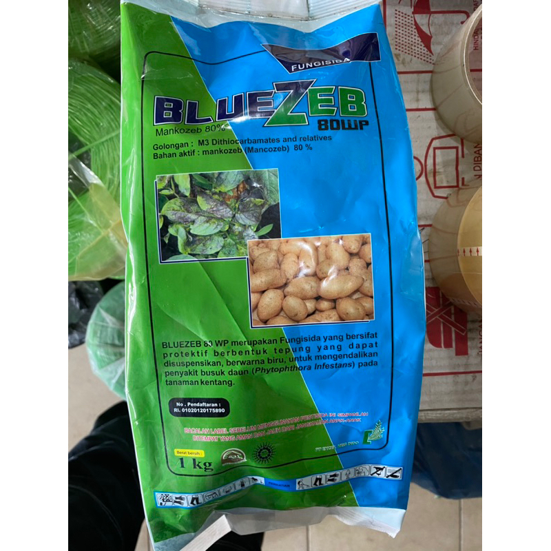 Jual Fungisida blue zeb bluezeb 80WP 1kg mancozeb 80% | Shopee Indonesia