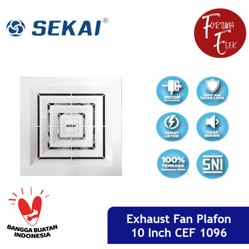 Jual Sekai Exhaust Fan CEF 1096 10 Inch 25 cm Ceiling Plafon Atap ...