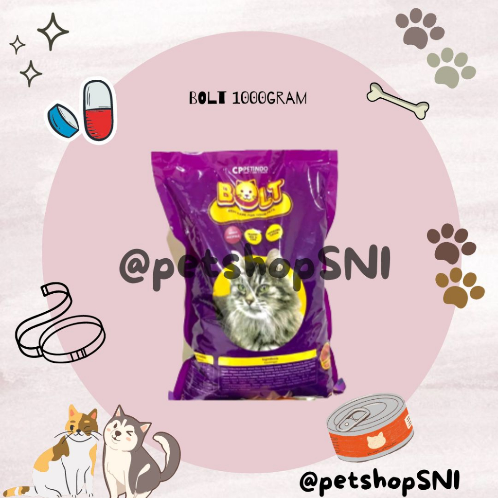 Jual 800 GRAM Bolt makanan kucing READY | Shopee Indonesia