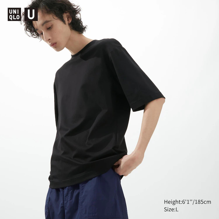 Jual Uniqlo U AIRism Cotton Crew Neck Oversize T-Shirt | Shopee Indonesia