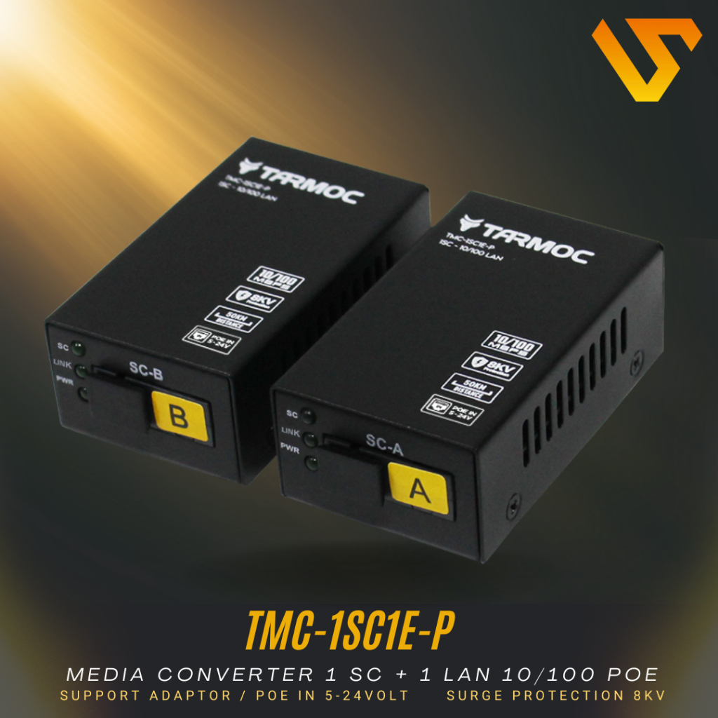 Jual Tarmoc TMC-1SC1E-P | Media Converter 1FO 1LAN / 1 FO 1 LAN 10 ...