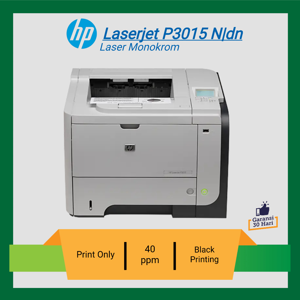 Jual Printer Hp LaserJet P3015 Printer Laser Monokrom hitam putih ...