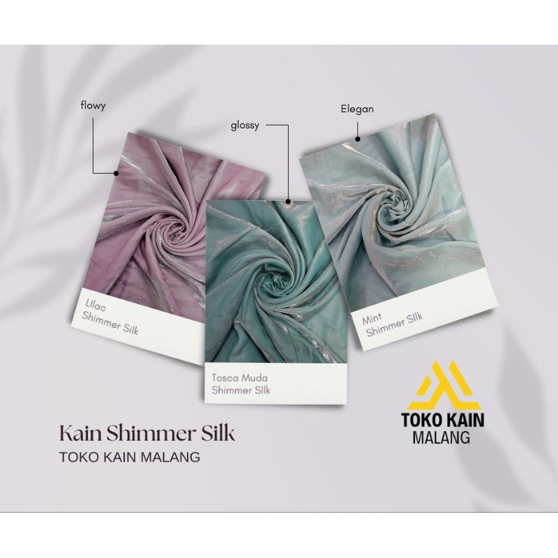 Jual KAIN SHIMMER SILK PREMIUM / SERAT JAGUNG / METERAN HARGA (0,5 ...