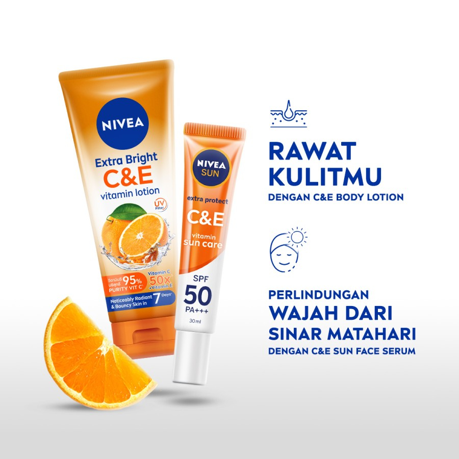 Jual NIVEA Extra Bright C&E Vitamin Body Lotion 320ml | Shopee Indonesia