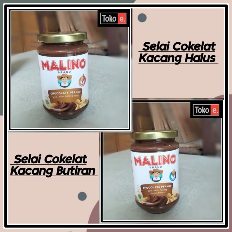 Jual Selai Cokelat Kacang Halus/Butiran 350gr • Malino Brand | Shopee ...