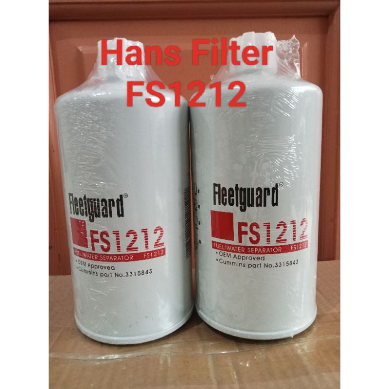 Jual Fuel Filter Fleetguard/Water separator FS1212 / FS 1212 | Shopee ...
