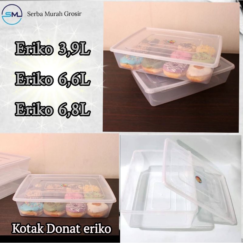 Jual Tempat Donat/Tempat makanan kotak/Kotak Penyimpan Makanan/Kotak ...
