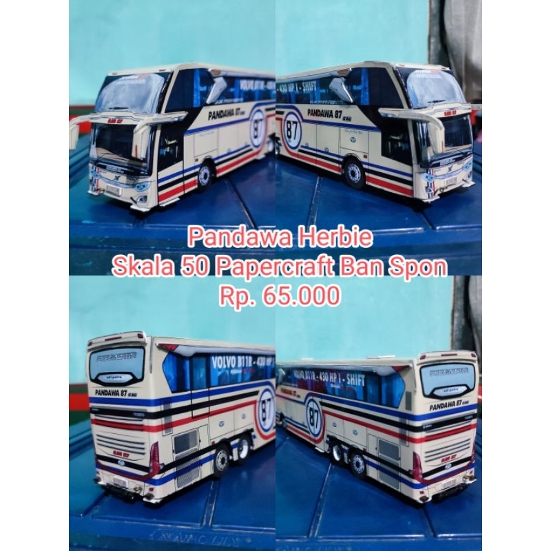 Jual Papercraft Jetbus Pandawa Herbie Skala 50 | Shopee Indonesia