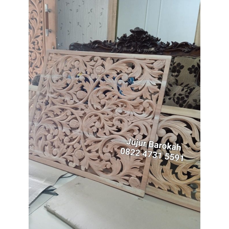 Jual Sketsel Partisi Pembatas Ruangan Hiasan Dinding Kayu Ukir Gunu ...