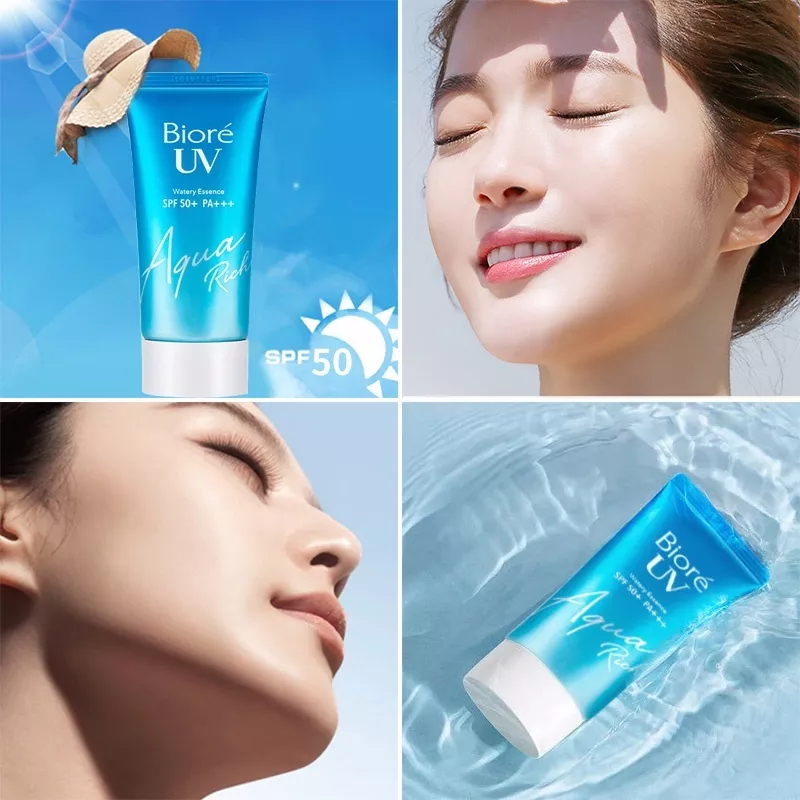 Jual Biore UV Aqua Rich Sunscreen Watery Essence SPF 50 PA++++ Waterproof Tube 50 gr Biore ...