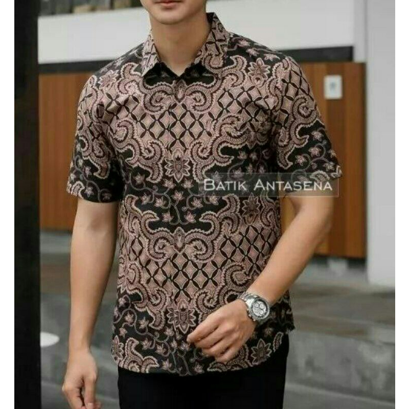 Jual PROMO Hem batik kantor Hem batik kondangan Hem kombinasi lengan ...
