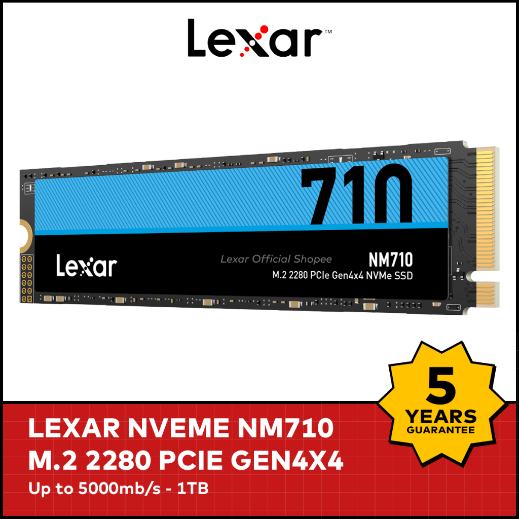 Jual Lexar SSD NM710 M.2 NVMe PCIe 2280 Gen 4x4 - 1TB | Shopee Indonesia