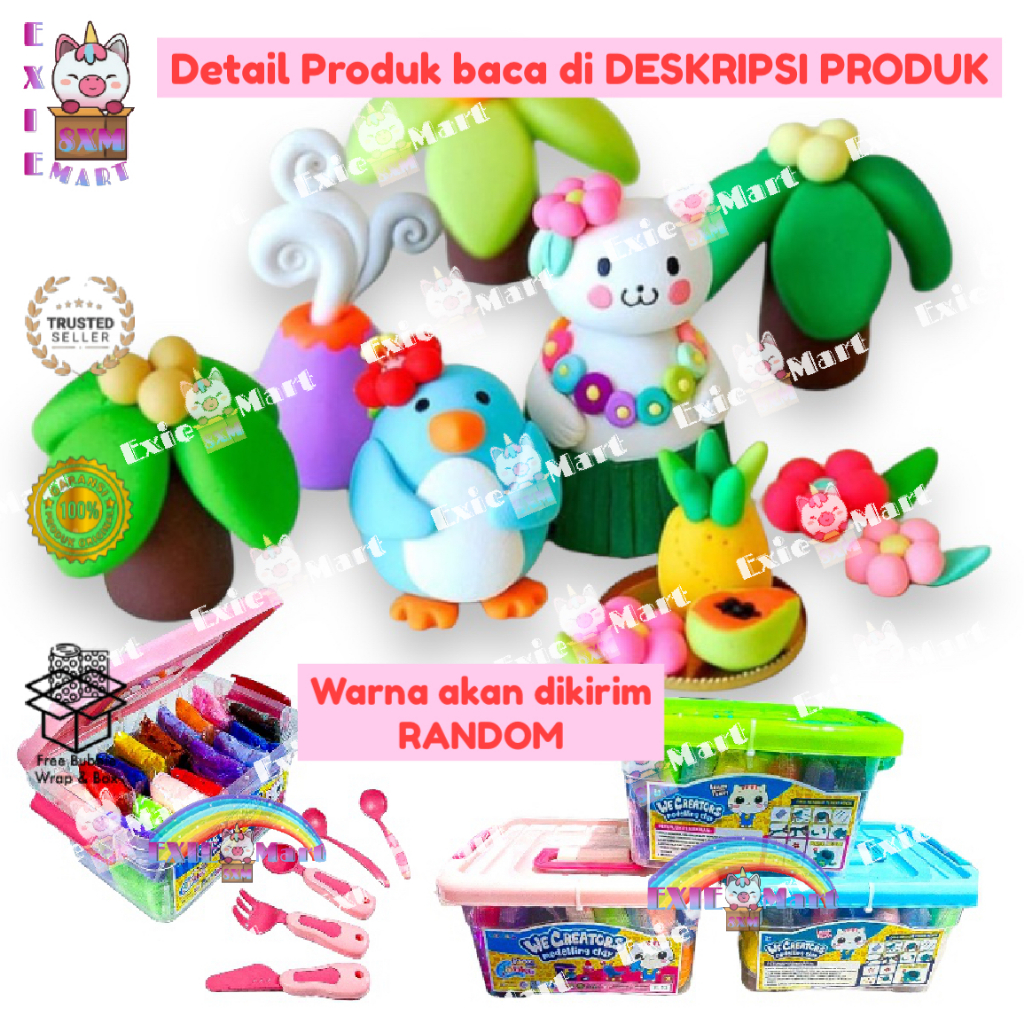 Jual MAINAN EDUKASI ANAK [YL13] DIY MEMBUAT MAINAN CLAY KU LILIN PLASTISIN FUN DOUGH PLAY CLAY ...