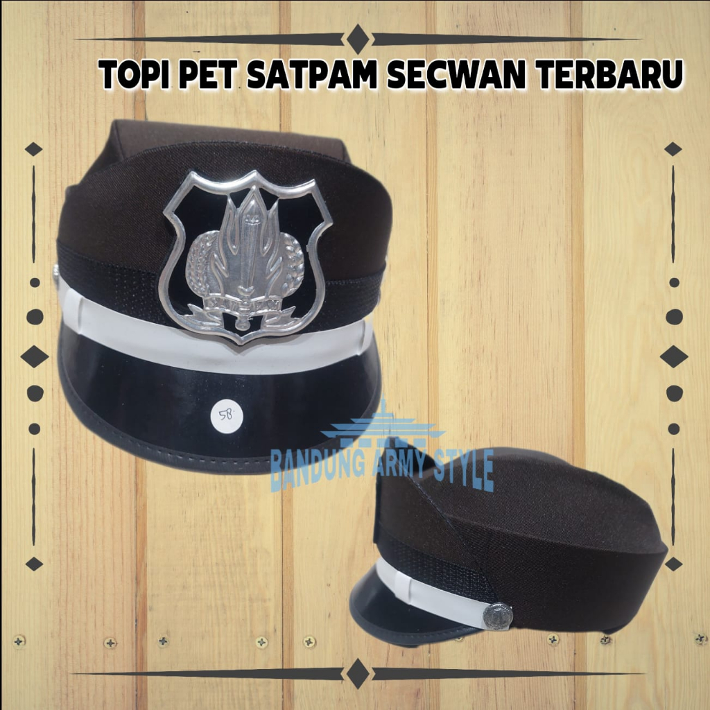 Jual TOPI PET SATPAM SECURITY TOPI PRIA WARNA COKLAT / TOPI PDH ...
