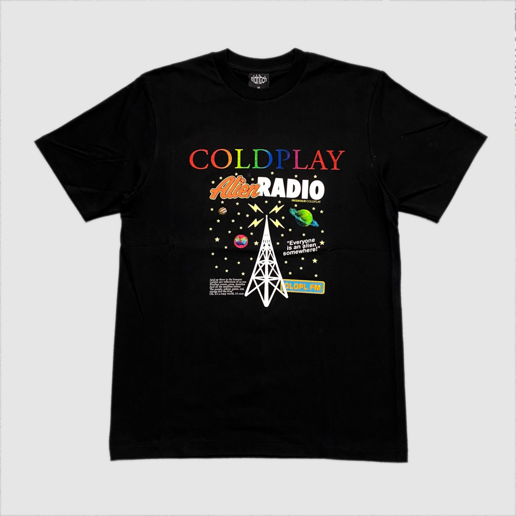 Jual Tshirt COLDPLAY Alien Radio Heavyweight Cotton Built Up cls ...