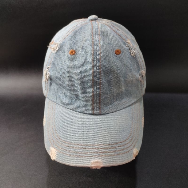 Jual Topi Caps denim Ripped David & Young | Shopee Indonesia