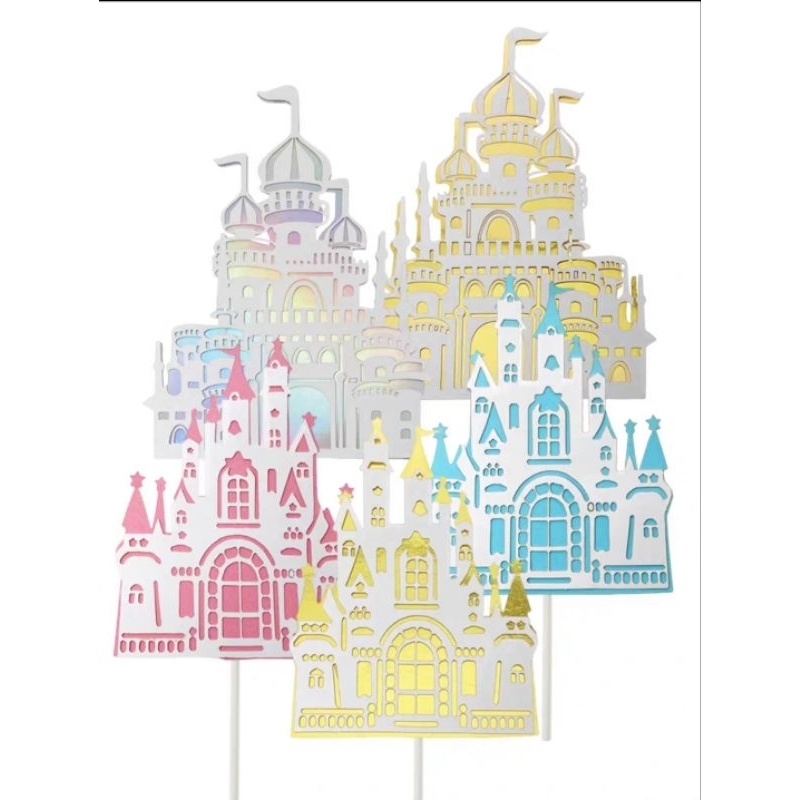 Jual topper kue istana/topper kue/ tusukan kue /topper elsa /frozen ...