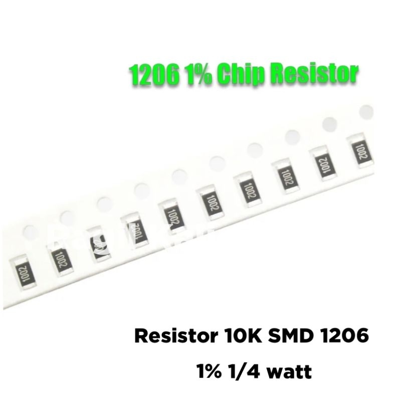 Jual Resistor 10K smd 1206 1% 1/4 wat - Resistor smd 1206 10K | Shopee ...