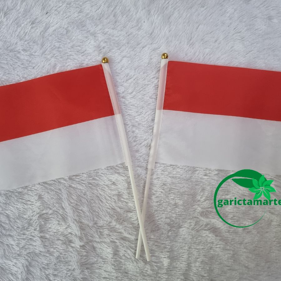 Jual ⚡COD⚡ garictamarte (2 pcs) BENDERA KARNAVAL KAIN MERAH PUTIH ...