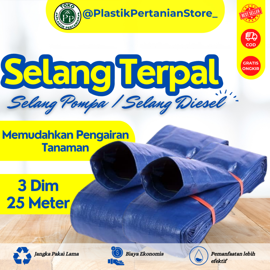 Jual Selang Terpal Diesel 3 Dim / 3 Inch Panjang 25 Meter | Shopee ...