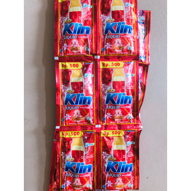 Jual Soklin liquid renteng 500an isi 12 sachet 22ml | Shopee Indonesia