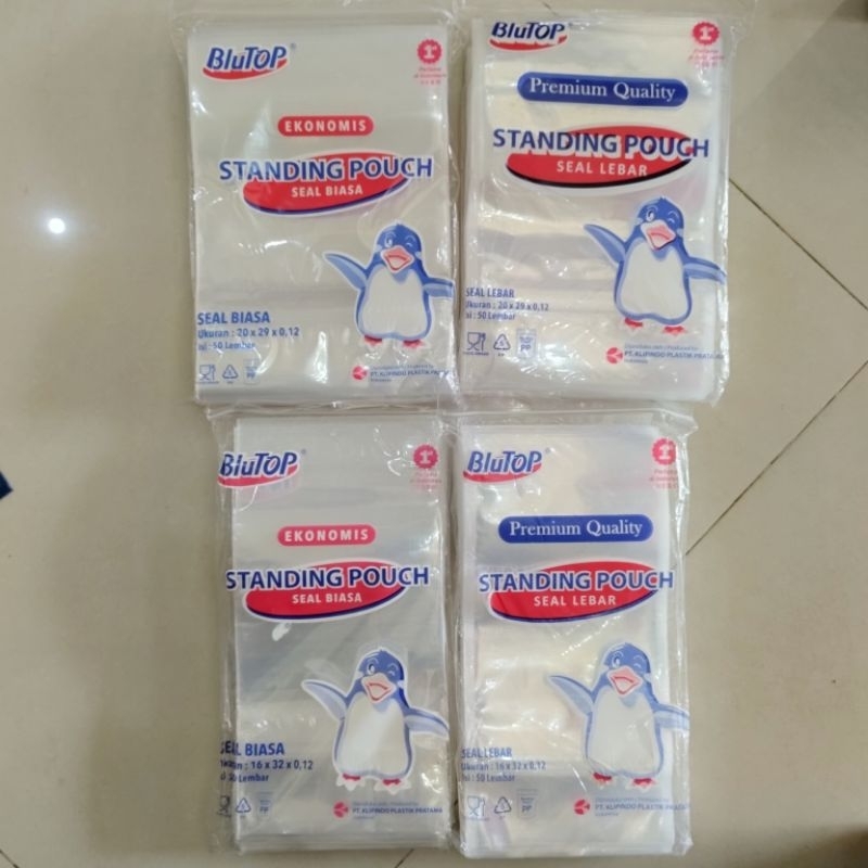 Jual STP / STANDING POUCH BLUTOP Besar/Plastik cemilan/Plastik Kiloan ...