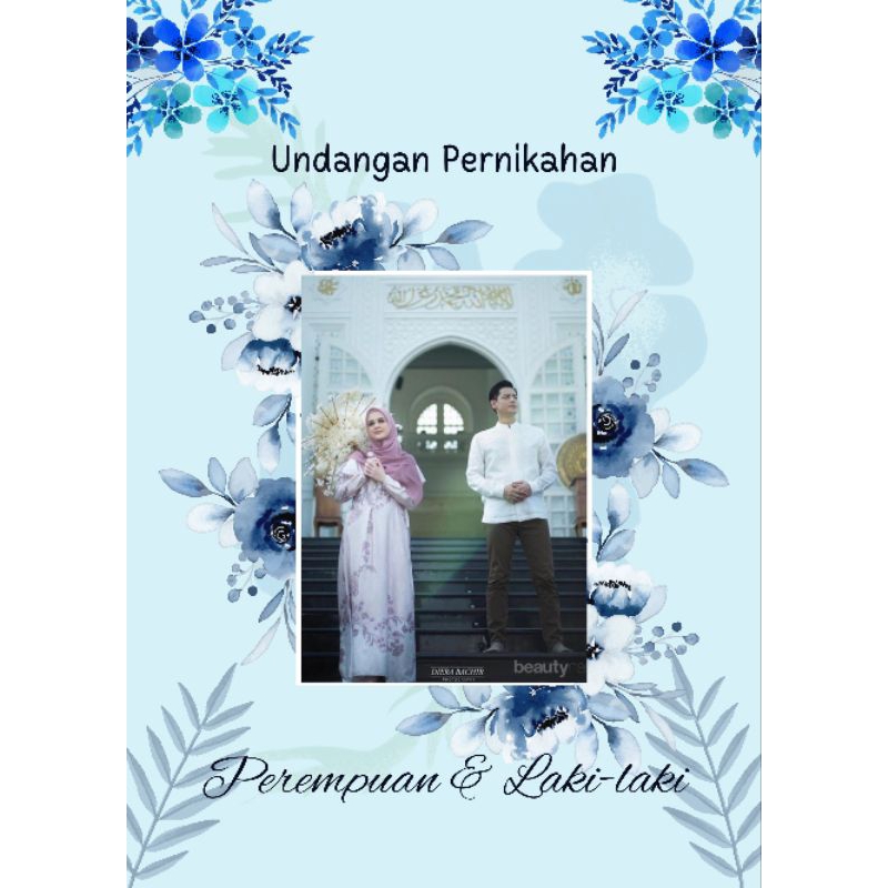 Jual undangan video pernikahan/lamaran blue | Shopee Indonesia