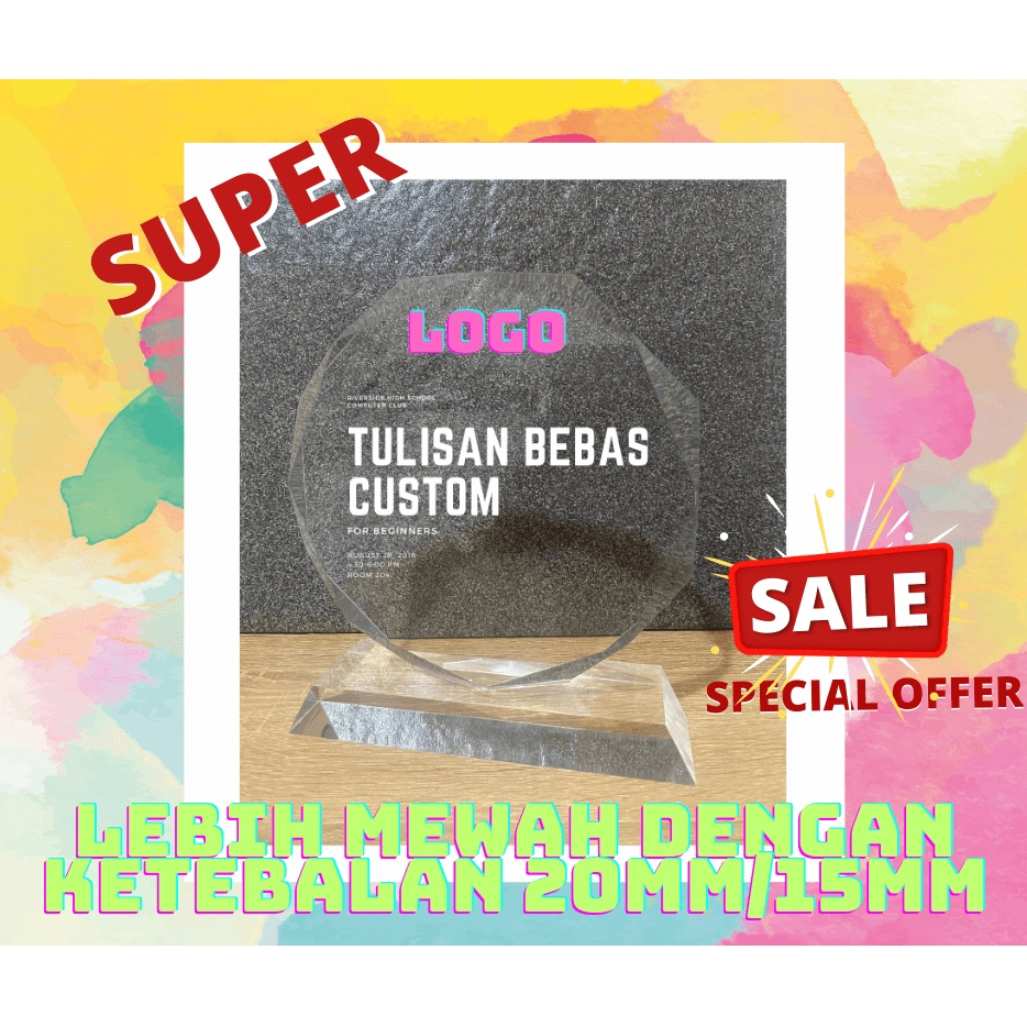 Jual PREMIUM PRODUK!! PLAKAT AKRILIK DIAMOND/PIALA/PIAGAM/TROPHY/CUSTOM ...