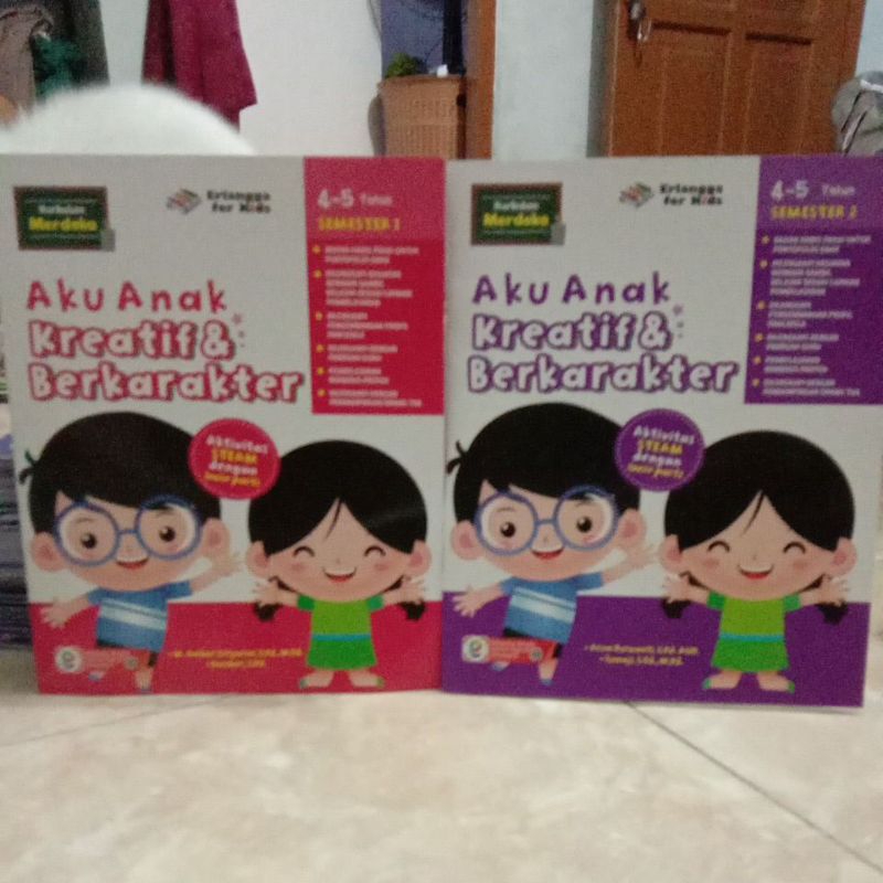 Jual paket 2 buku aku anak kreatif dan berkarakter usia 4-5 tahun kurikulum merdeka | Shopee ...