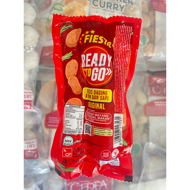 Jual Fiesta ready to go sosis daging ayam & sapi cheesy melt | Shopee ...