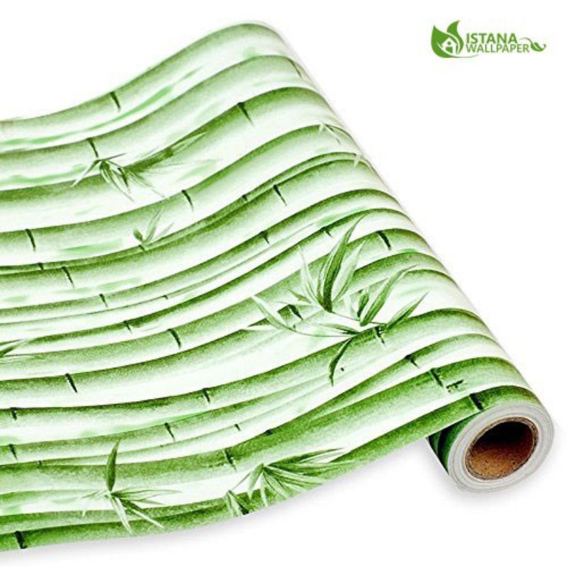 Jual Wallpaper Sticker 10 Meter - Bambu Hijau Natural | Shopee Indonesia
