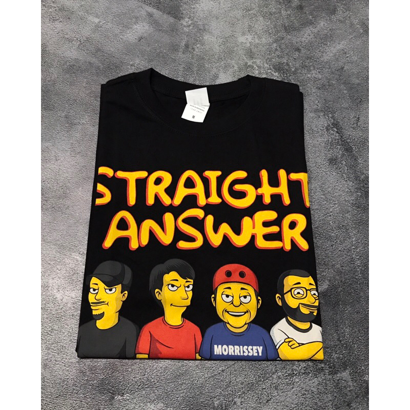 Jual TSHIRT STRAIGHT ANSWER-THE SIMPSONS | Shopee Indonesia
